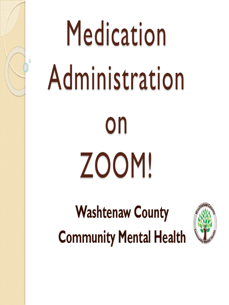 Fillable Online 6 Hour Medication Administration IN ZOOM Classroom Fax ...