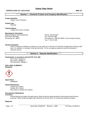 Fillable Online LIQUID COPPER FUNGICIDE Safety Data Sheet Fax Email ...