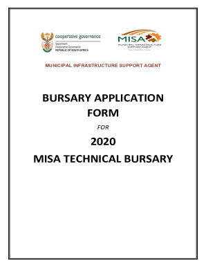 Fillable Online MISA Application Form for Technical Bursary 2024 Fax ...