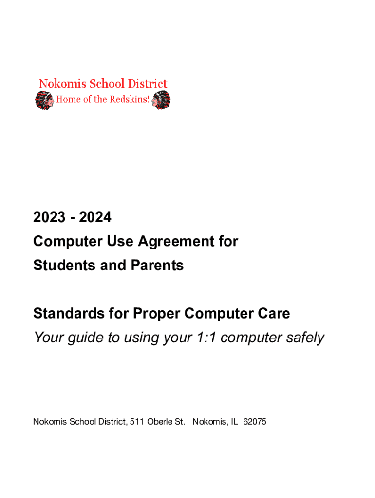 Fillable Online NVD Student Handbook - Student Pledge for Computer Use ...