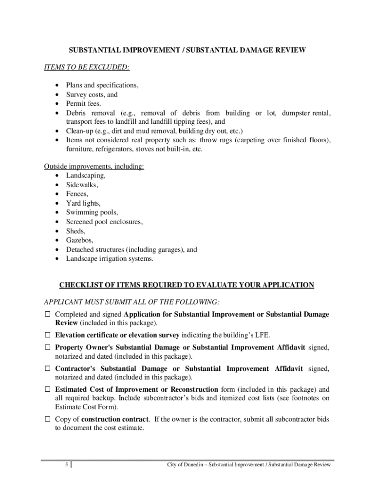 Fillable Online fema 50% rule substantial improvement / damage notice ...