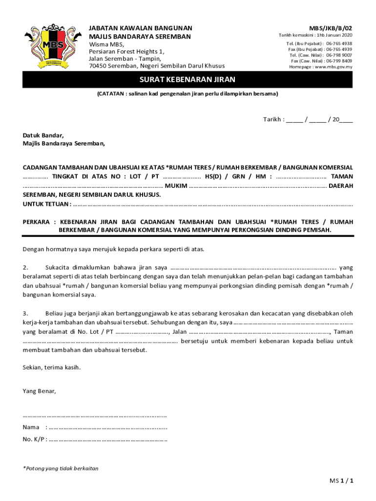 Fillable Online Login - Government of Malaysia - Seremban City Council Fax Email Print - pdfFiller