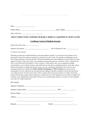 Fillable Online HCPCS E1399 Certificate / Letter of Medical Necessity ...
