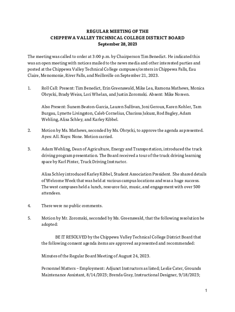 Fillable Online Meet the CVTC District Board Fax Email Print - pdfFiller