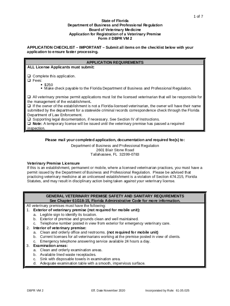 SOLUTION: Dbpr vm 2 application for registration of a ... Doc Template | pdfFiller