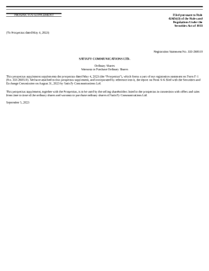 SatixFy Communications Ltd. (. EDGAR Online Pro Doc Template | pdfFiller