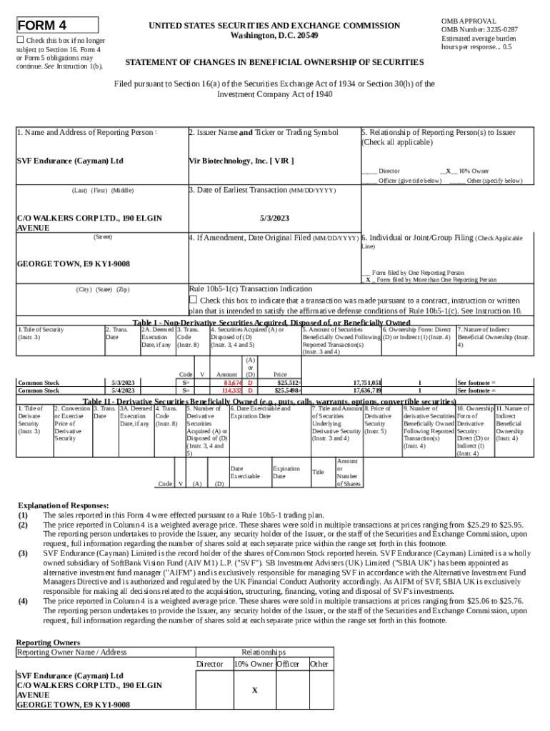 Vir Biotechnology, Inc. (. EDGAR Online Pro Doc Template | pdfFiller