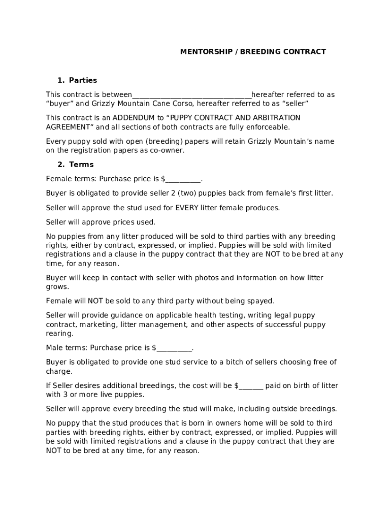 Mentorship-Contract.docx Doc Template | pdfFiller