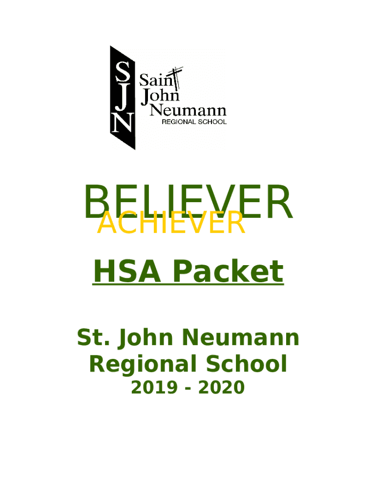 St. John Neumann Regional School HSAPalmerton PA Doc Template | pdfFiller