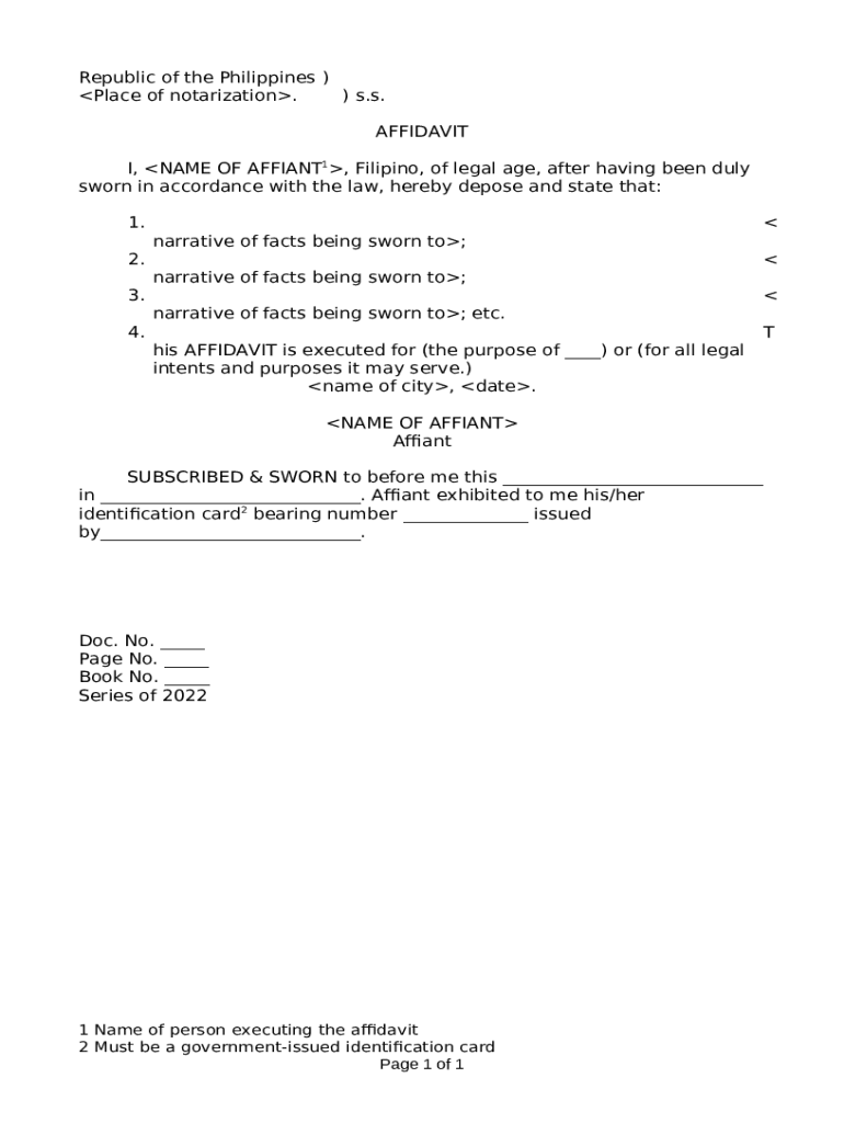 Affidavit template.docx Doc Template | pdfFiller