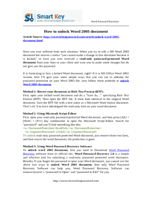 How to Unprotect a Word Document with or without Password Doc Template ...