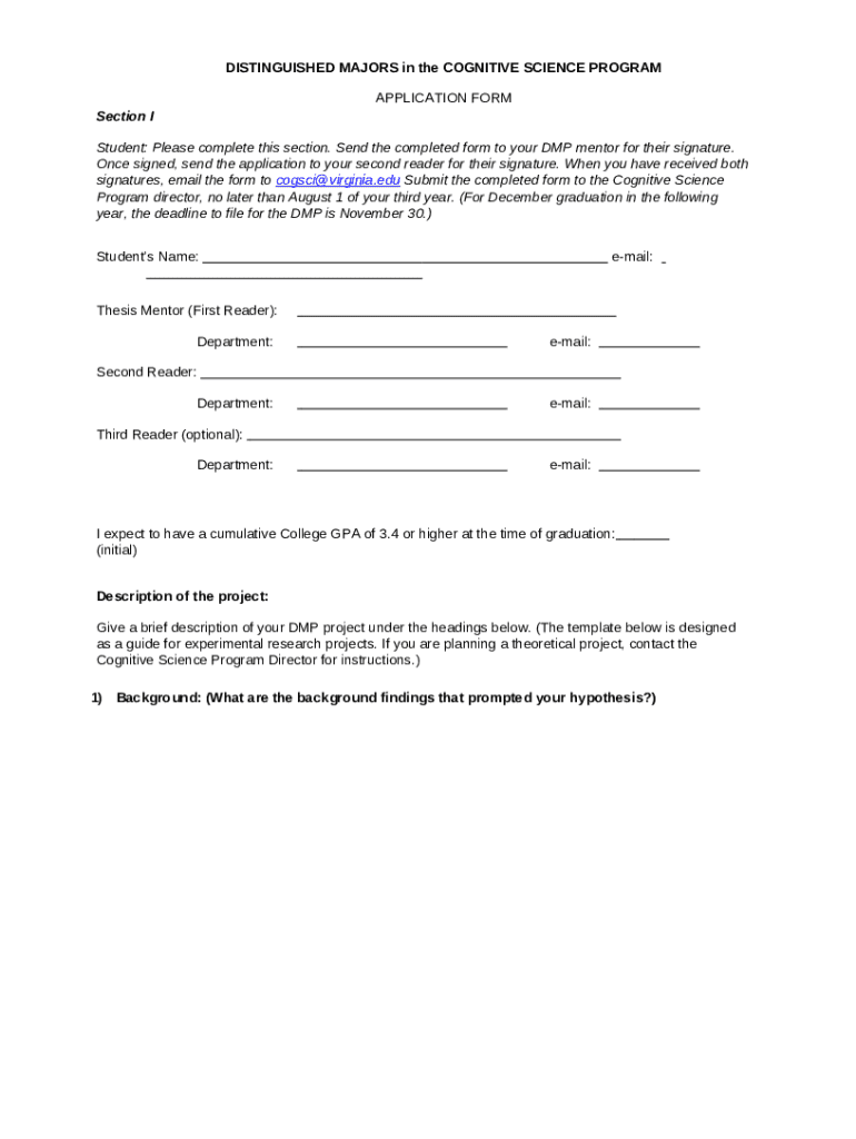 DMP Application .docx Doc Template | pdfFiller
