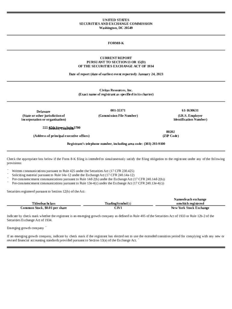 Registrant's telephone number, including area code: (303) 293-9100 Doc ...