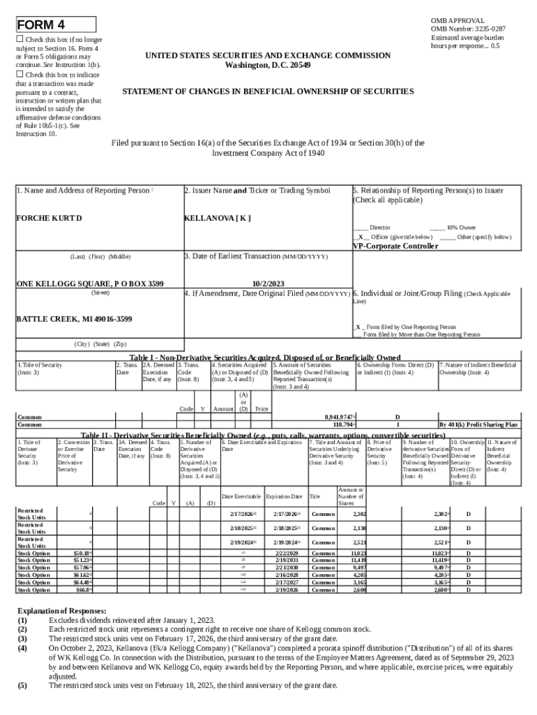 KELLANOVA (. EDGAR Online Pro Doc Template | pdfFiller