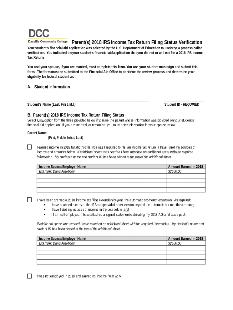 Verification Worksheets Version 5 2017 - 2018 Doc Template | pdfFiller