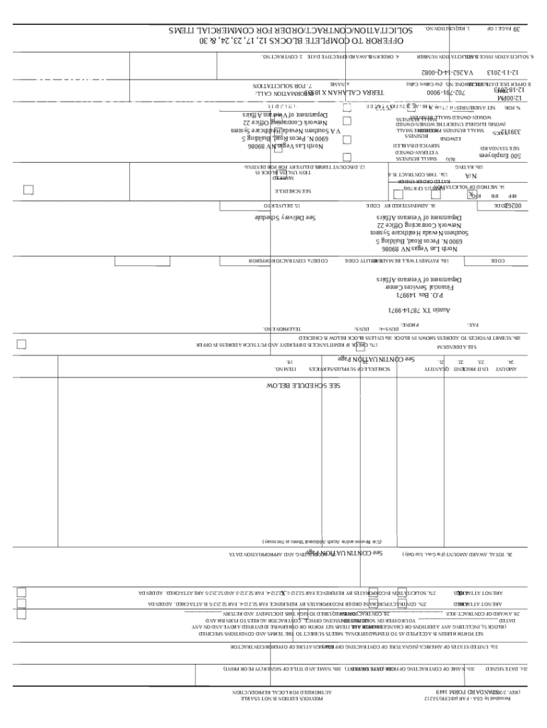SECTION I - SF 1449, SOLICITATION/CONTRACT/ORDER ... Doc Template ...