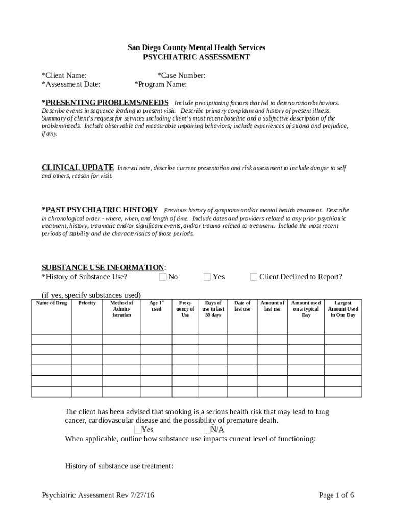 Keyword: Central Intake/Assessment for Mental Health Services Doc Template | pdfFiller