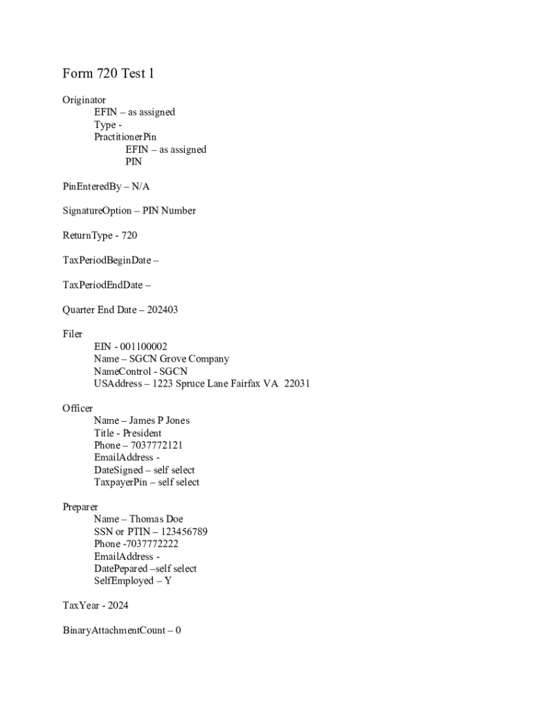 Fillable Online File your IRS Form 720 Online - Simple 720Excise Tax ...