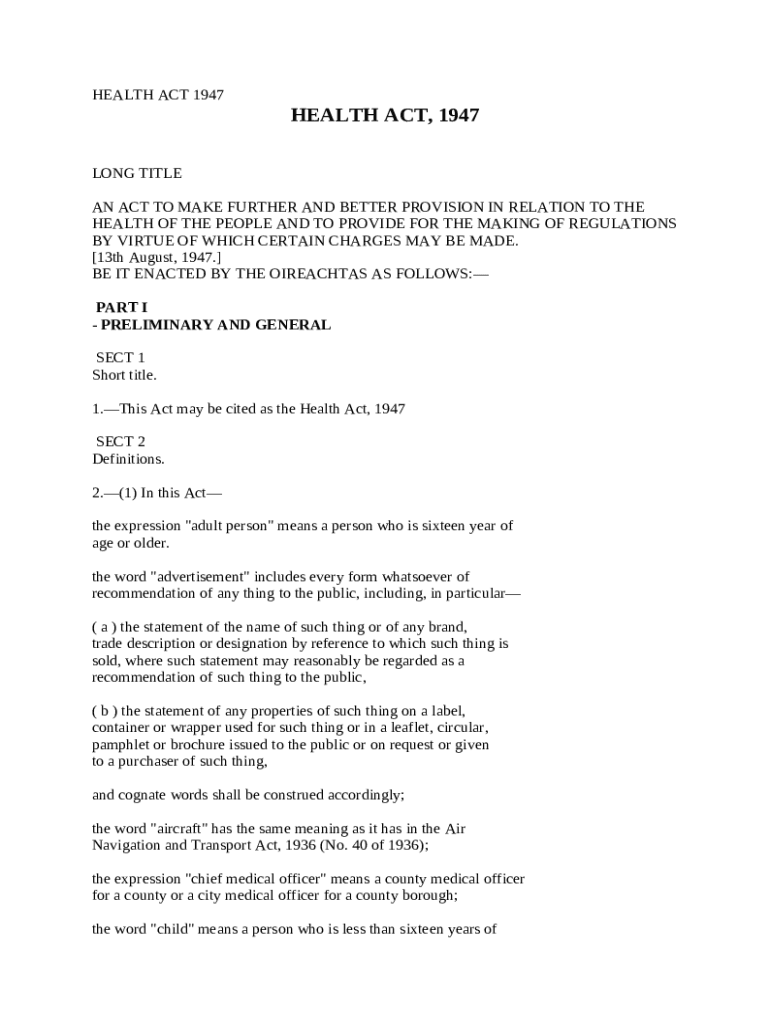 The 1848 Public Health Act and its relevance to improving ... - faolex ...