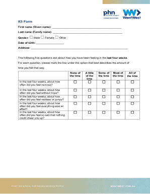 Fillable Online K5 Form Fax Email Print - pdfFiller