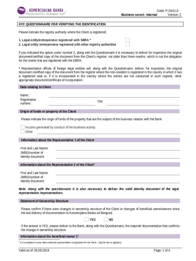 Know Your Client questionnaire: Why is personal ... Doc Template ...