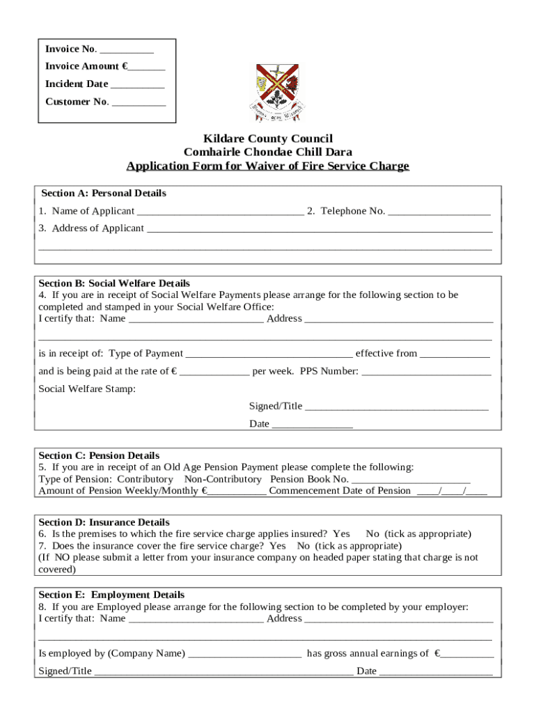 Application s for Fire Services - Kildare County Council Doc Template ...