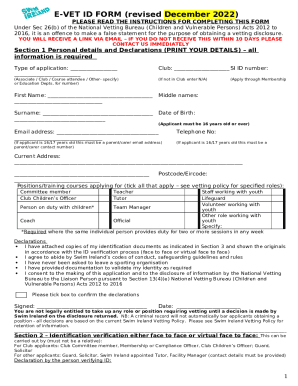 E-VET ID (revised January 2019) ALL SECTIONS ... Doc Template | pdfFiller