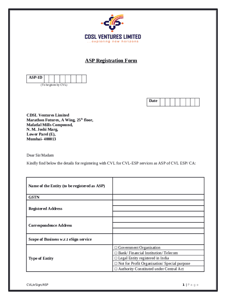 ASP application Doc Template | pdfFiller