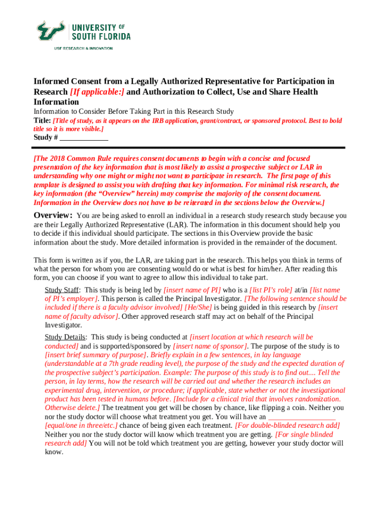 Ined Consent to Participate in Research and ... Doc Template | pdfFiller