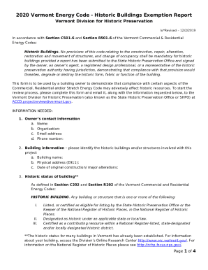 Energy Code Historic Building Exemption - publicservice vermont Doc ...