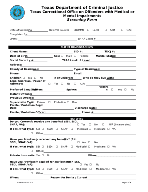 TCOOMMI Screening Doc Template | pdfFiller