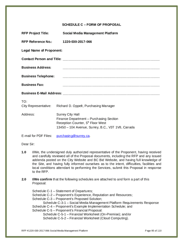 RFP Rejection for Plat and Analytics for Social Media ... Doc Template | pdfFiller