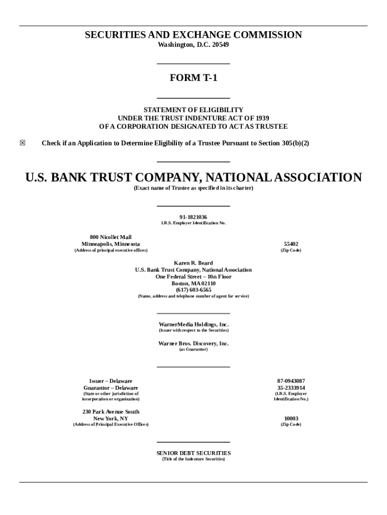 s Prescribed Under the Trust Indenture Act of 1939 Doc Template | pdfFiller