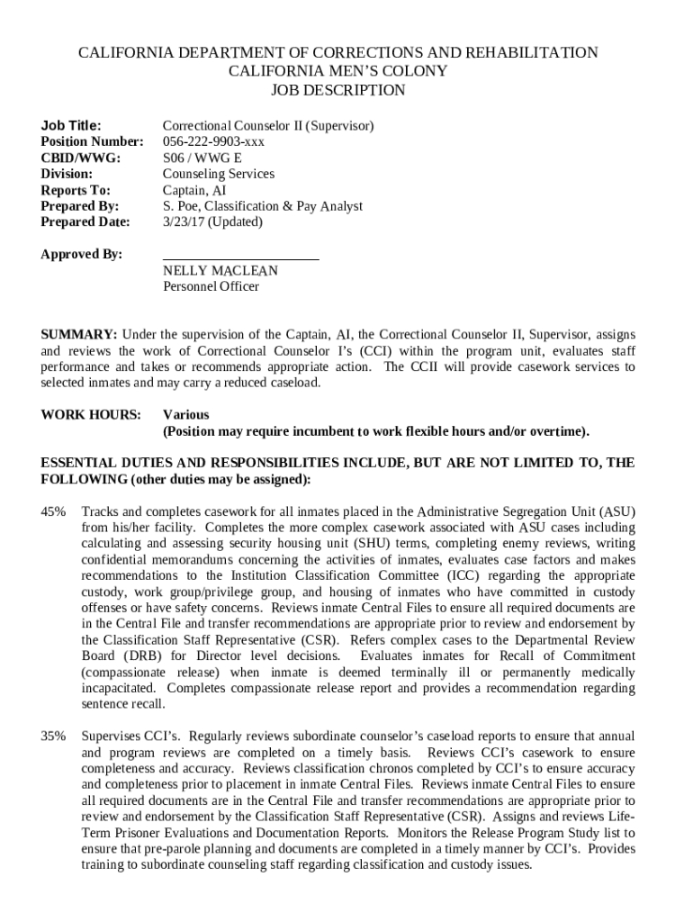 CDCR is hiring! The California Department of Corrections ... Doc ...