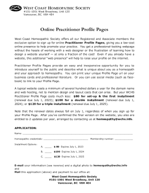 Fillable Online Practitioner Profile Application Forms.pub Fax Email Print - pdfFiller