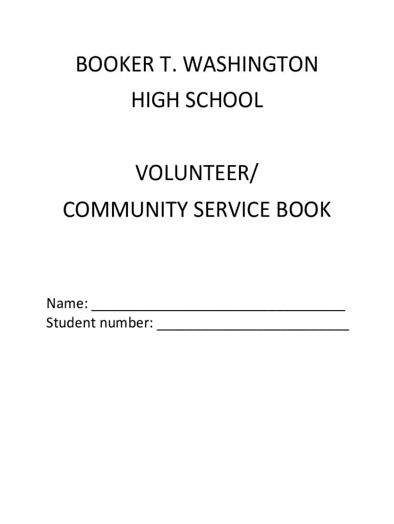 Fillable Online Booker T. Washington High School (Pensacola, Florida ...