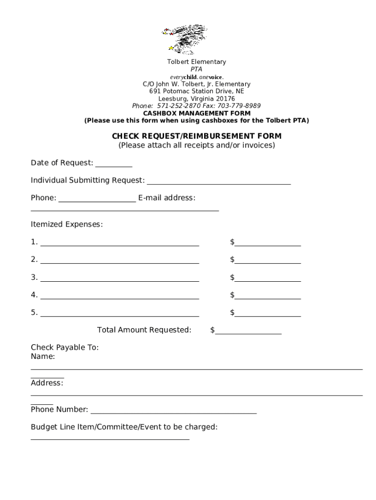 Tolbert PTA Deposit .doc Doc Template | pdfFiller