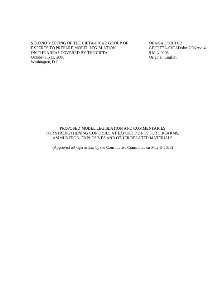 MODEL LEGISLATION FOR STRENGTHENING OF CONTROLS AT EXPORT POINTS FOR ...