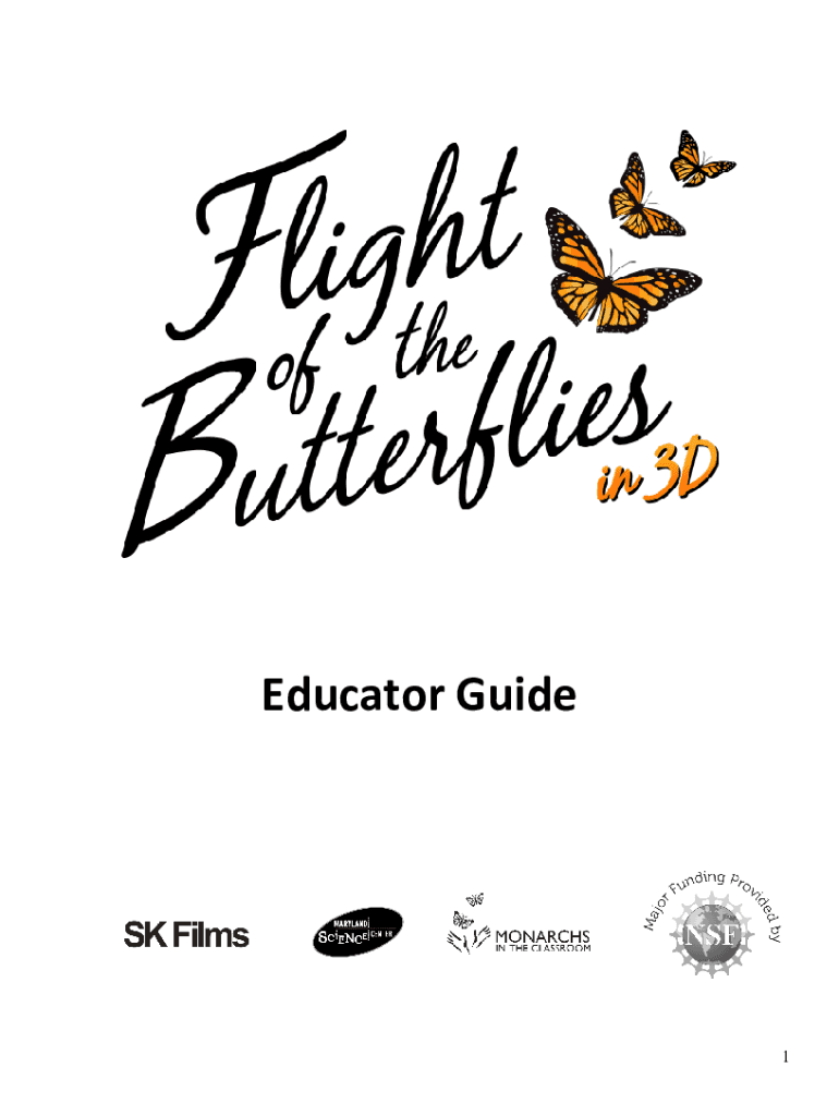 Fillable Online Flight of the Butterflies Educator Guide - Hastings ...