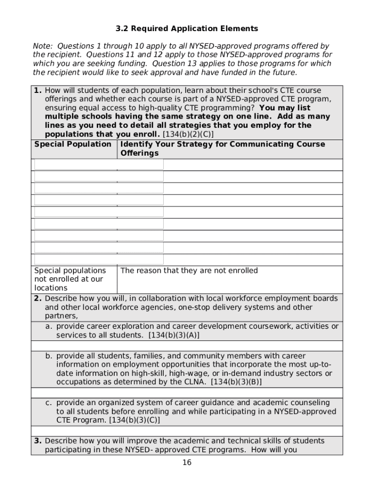 2022-2023 Secondary Perkins V Application. CTE Doc Template | pdfFiller