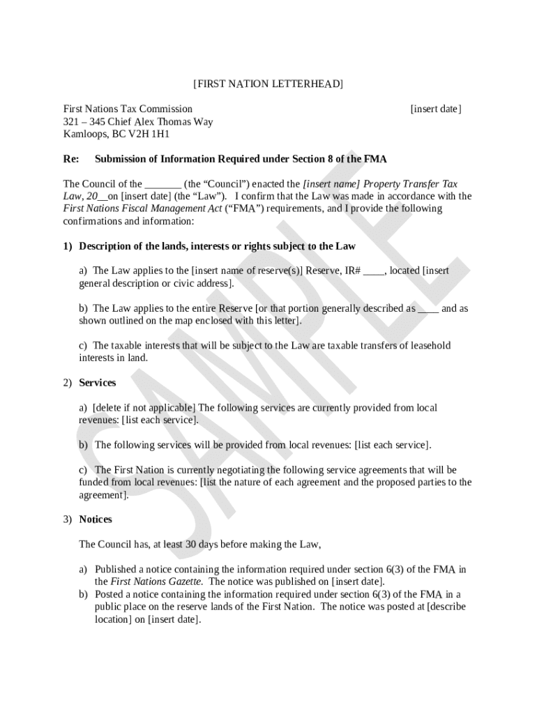 First Nations Gazette Doc Template | pdfFiller