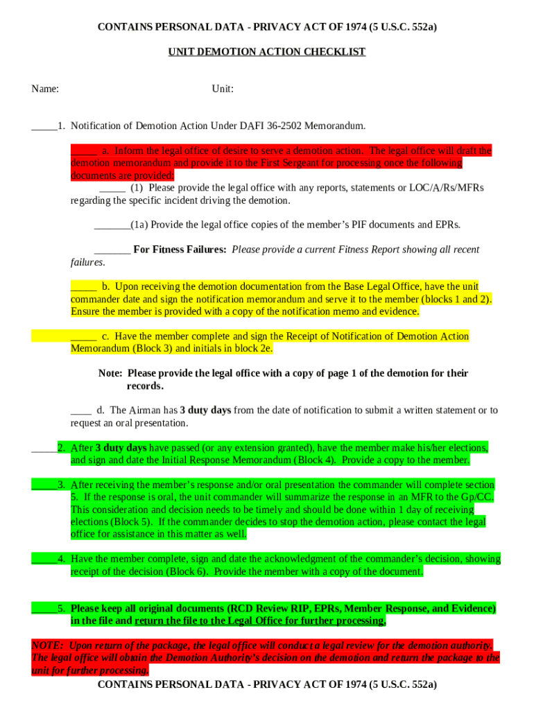 Administrative Demotions: The Air Force's Dirty Little Secret Doc ...