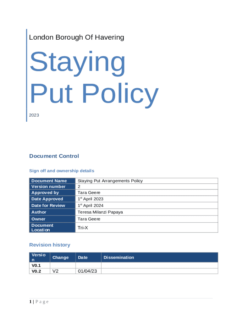Havering Fostering Service Statement of Purpose 2023-2024 Doc Template ...