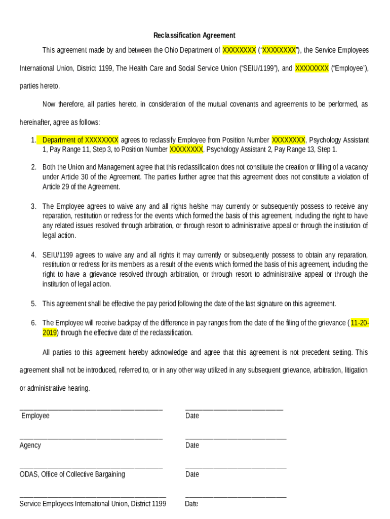 OCSEA SETTLEMENT (REVISED) SETTLE Doc Template | pdfFiller