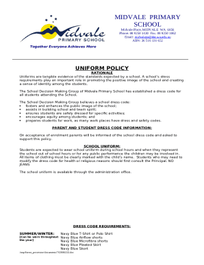 Contact Details Midvale Primary School Doc Template | pdfFiller