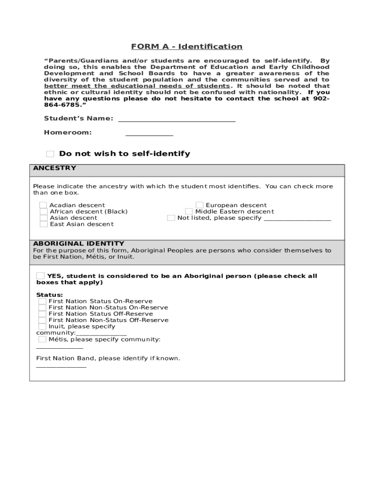 A - Identification Doc Template | pdfFiller