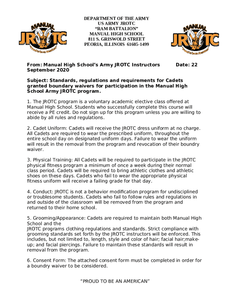 the u.s. army junior rotc program guide for administrators Doc Template ...