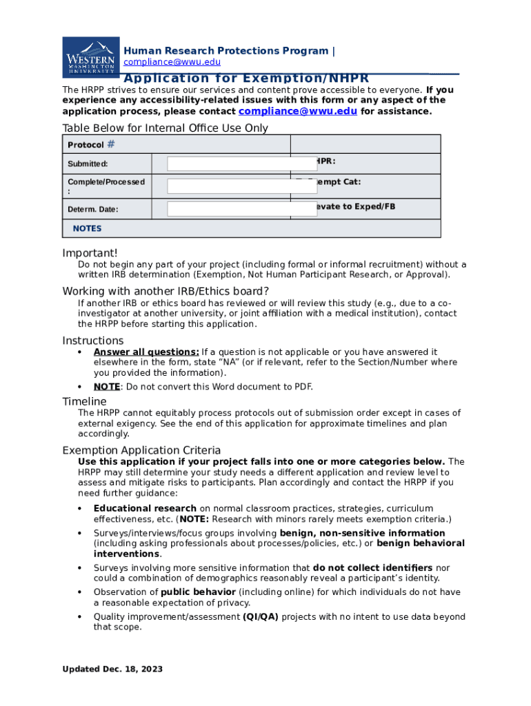 HRPP Expedited and Full Board Submission Application Doc Template | pdfFiller