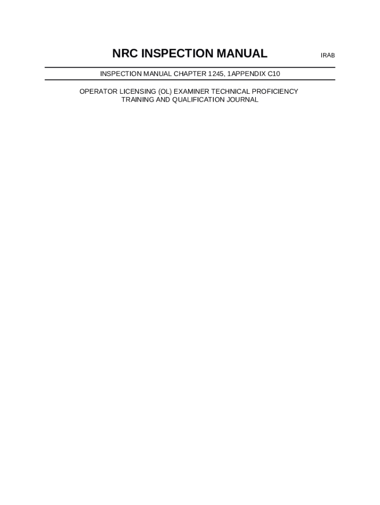 IMC 1245 App C10 Operator Licensing (OL) Examiner ... Doc Template | pdfFiller