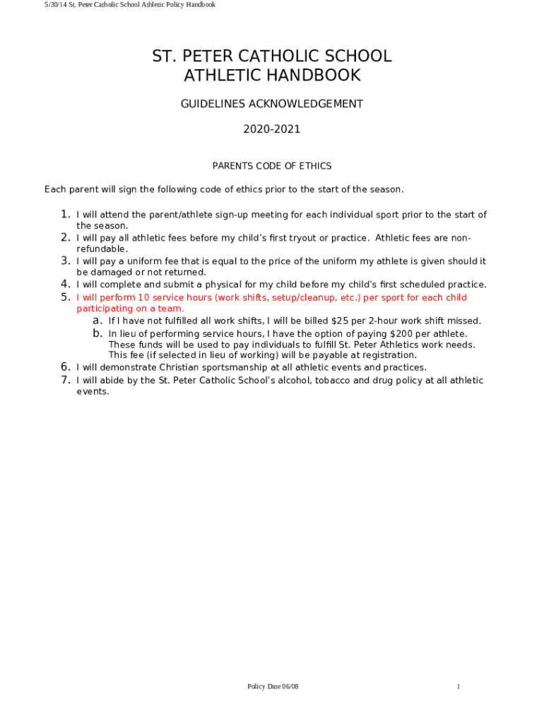 Team Selection - ST PETER CATHOLIC CHURCH Doc Template | pdfFiller
